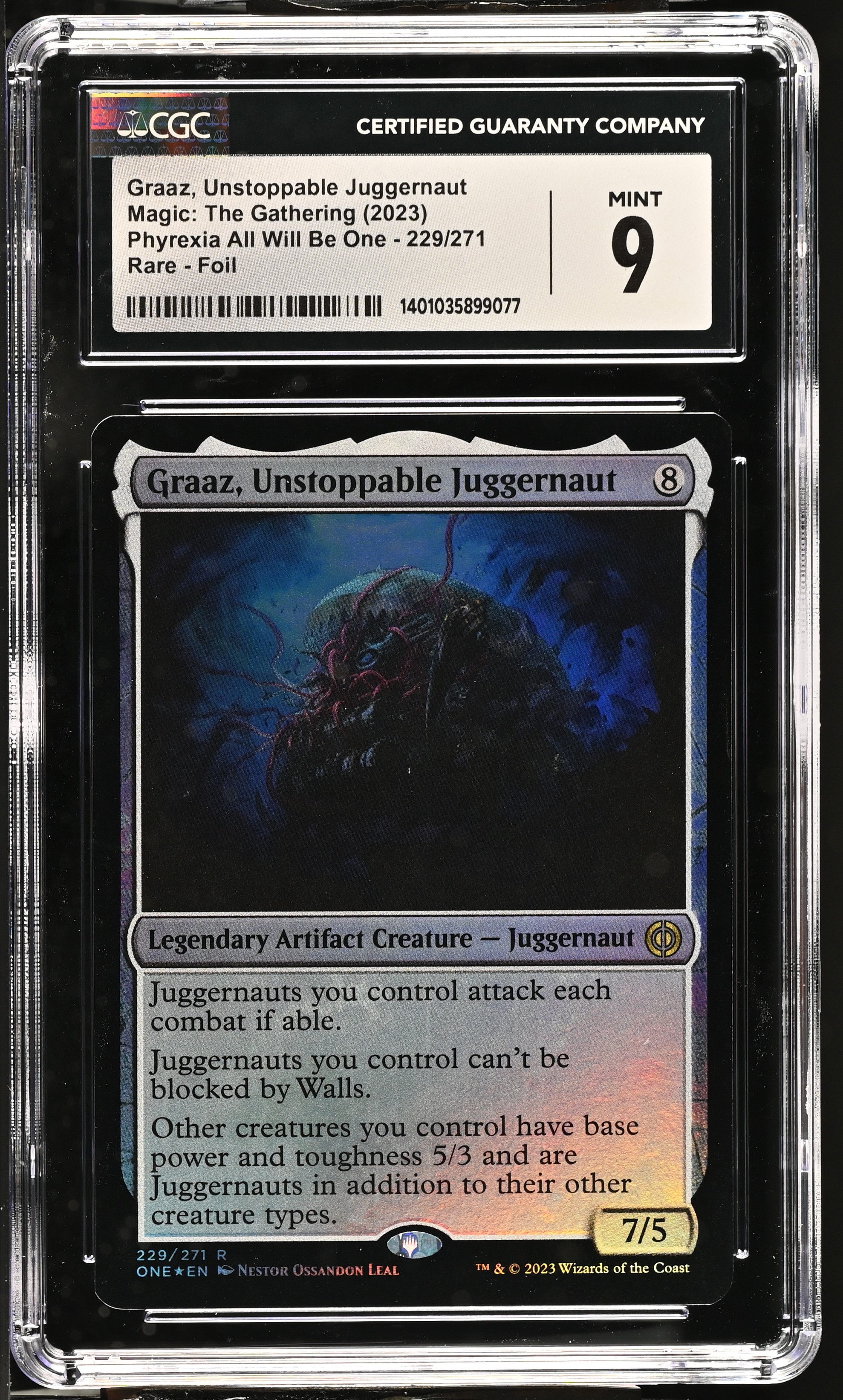 GRAAZ, UNSTOPPABLE JUGGERNAUT All Will Be One Foil Rare CGC 9 MTG [Nos ...